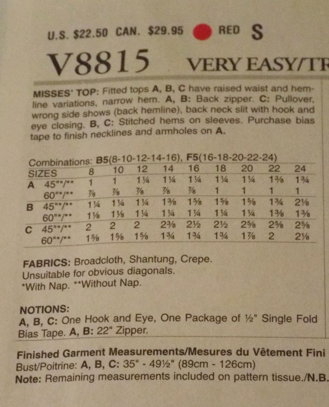 Back to Basics: How to Read a Pattern Envelope – The Geeky Seamstress