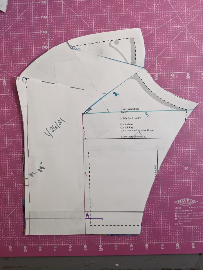Tutorial: FBA on a strapless bodice with princess seams – The Geeky ...